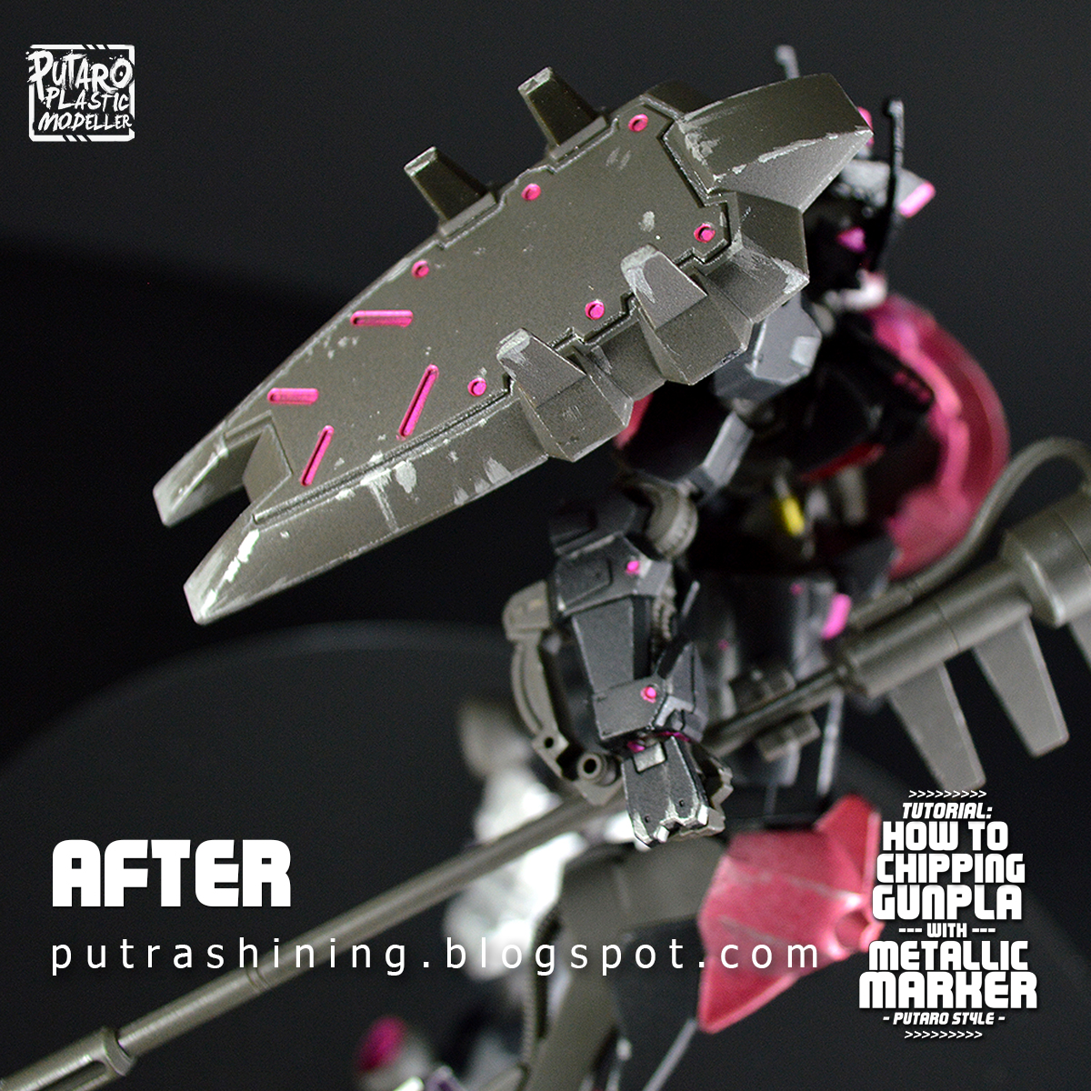 Tutorial: How to Chipping Gunpla with Metallic Marker Putaro Style ...
