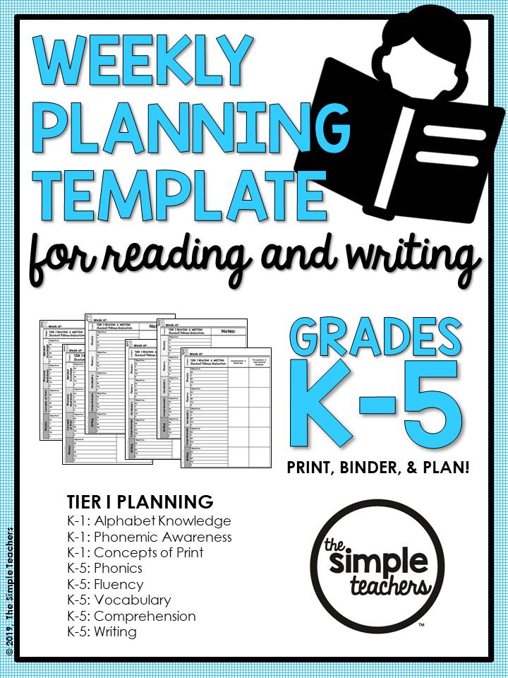 The Simple Teachers: Freebie! Weekly Planning Template