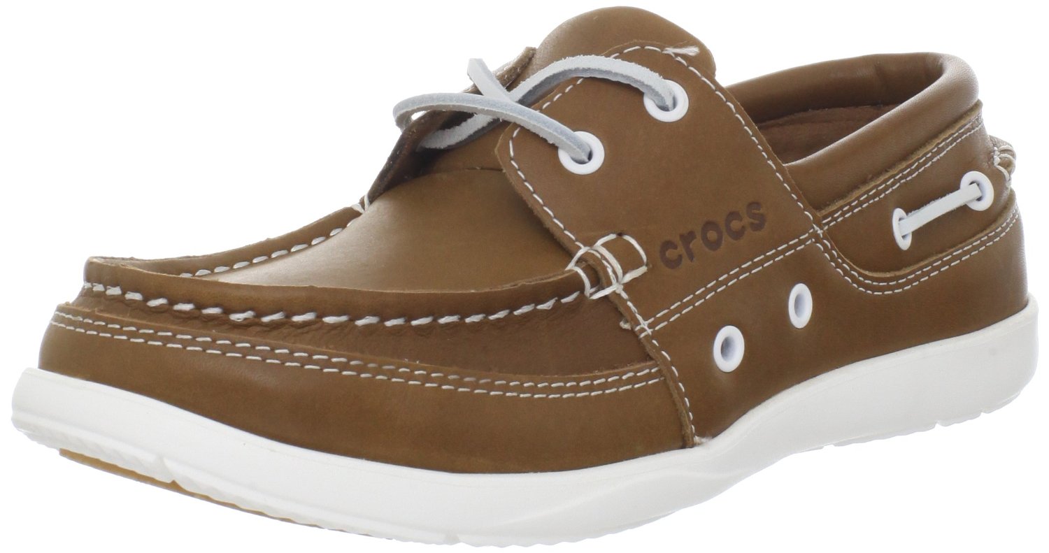 leather shoes for mens: crocs Men'sHarborline Boat Shoe