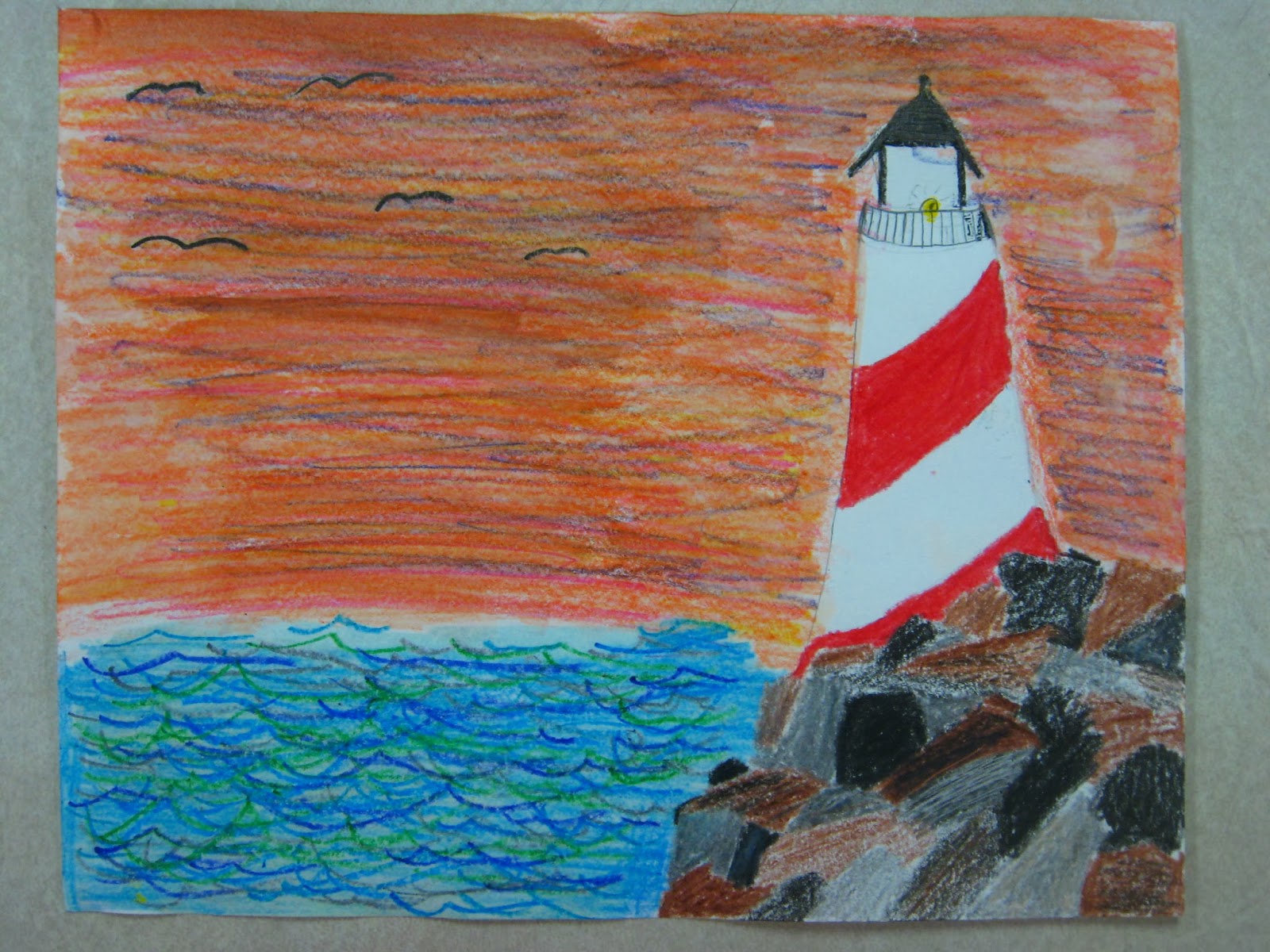 Miss Young's Art Room: 4th and 5th Grade Lighthouses