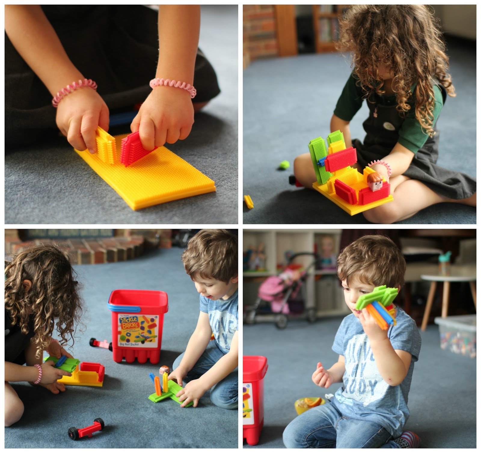Mummy's Little Blog: The Big Red Bucket Stickle Bricks Review