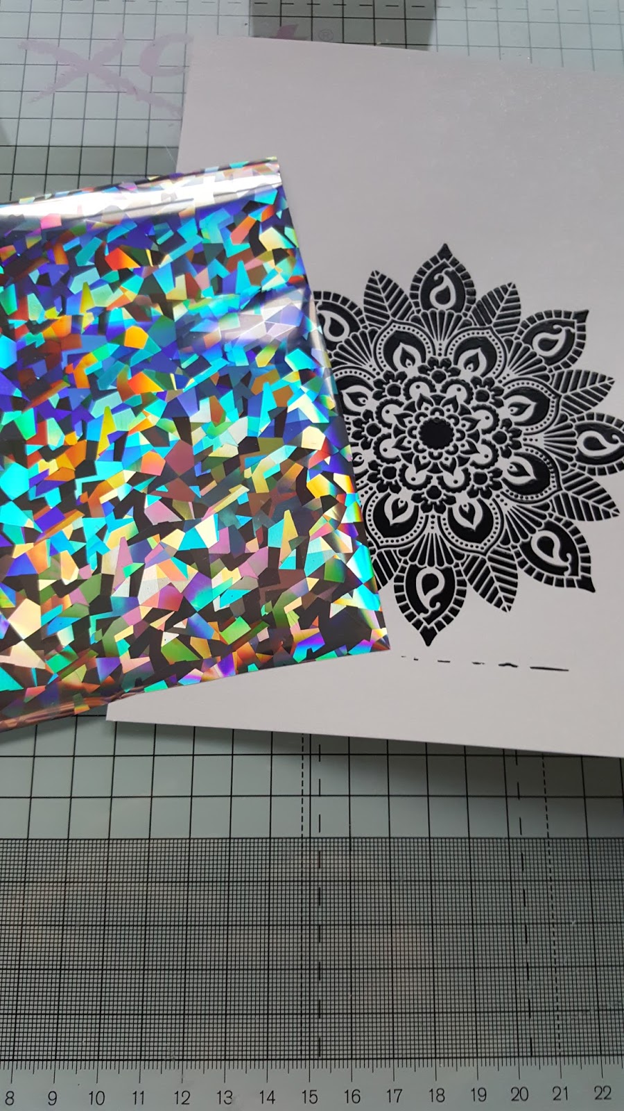 Amber Rose Crafts : Foiling Technique with Sweet Poppy Stencils