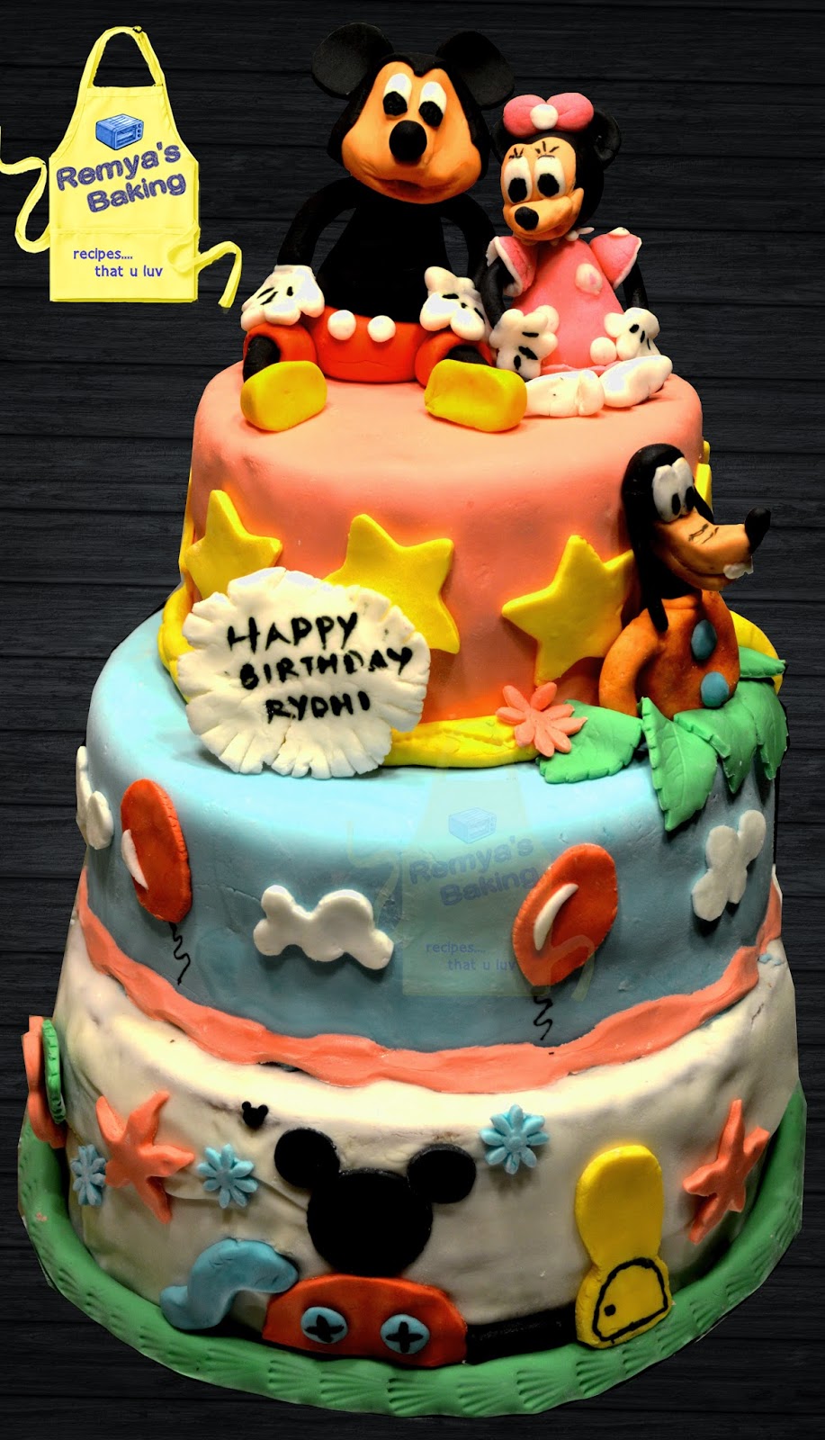 Remya's Baking : A Mickey Mouse Club house themed cake for my little ...