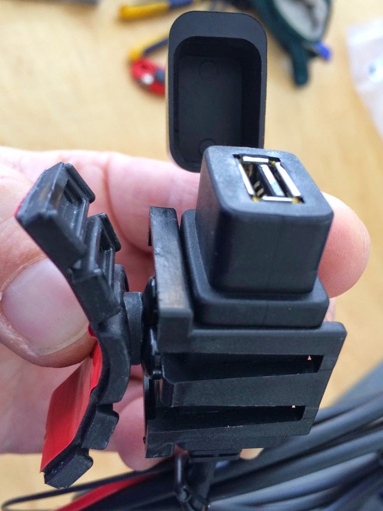 Dualsport Diary: USB port and oversize bar adaptors installation on WR250R