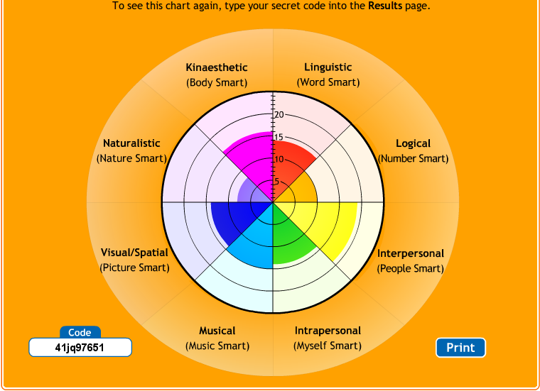 Mubasshira : Multiple Intelligences Test Results