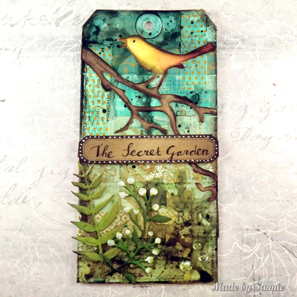 The Secret Garden tag with video tutorial ~ Made by Sannie