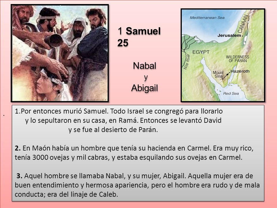 TEOLOGÍA DE MENOS A MAS: NABAL Y ABIGAIL