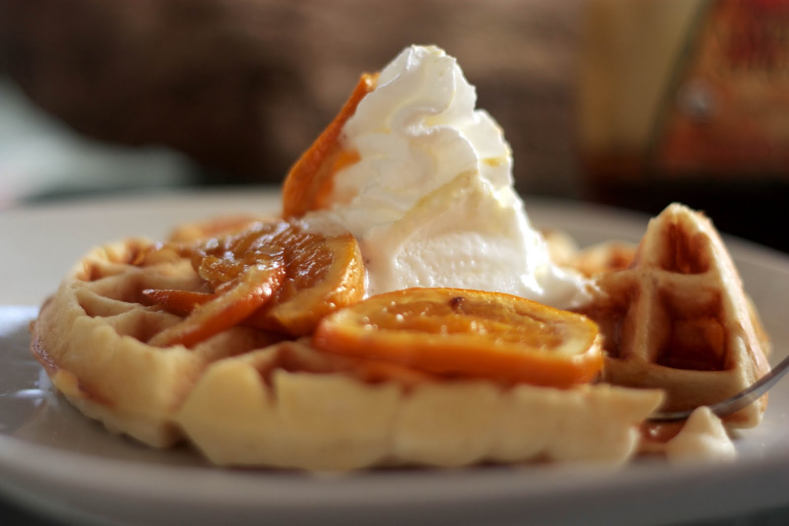 Chelsea Lyn: caramelized orange-citrus waffles