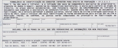 Recursos de Multas - Equipe Siga Recursos: Identificação do real infrator