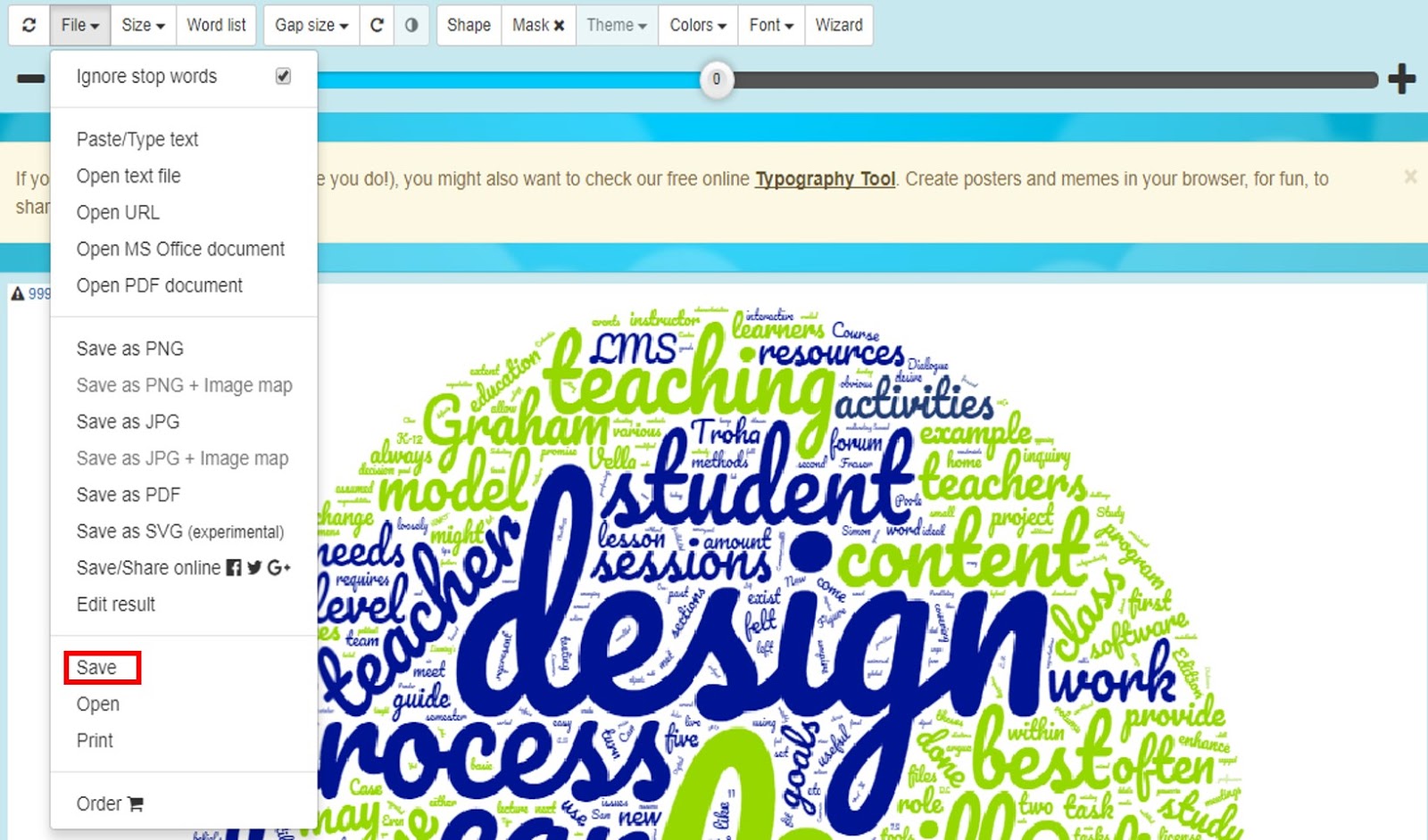 Blended Learning @ (Tech+Education) : How to create Wordcloud?