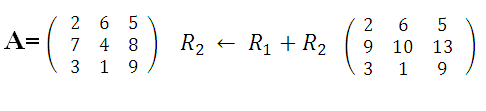 Matrix Elementary Row Operation