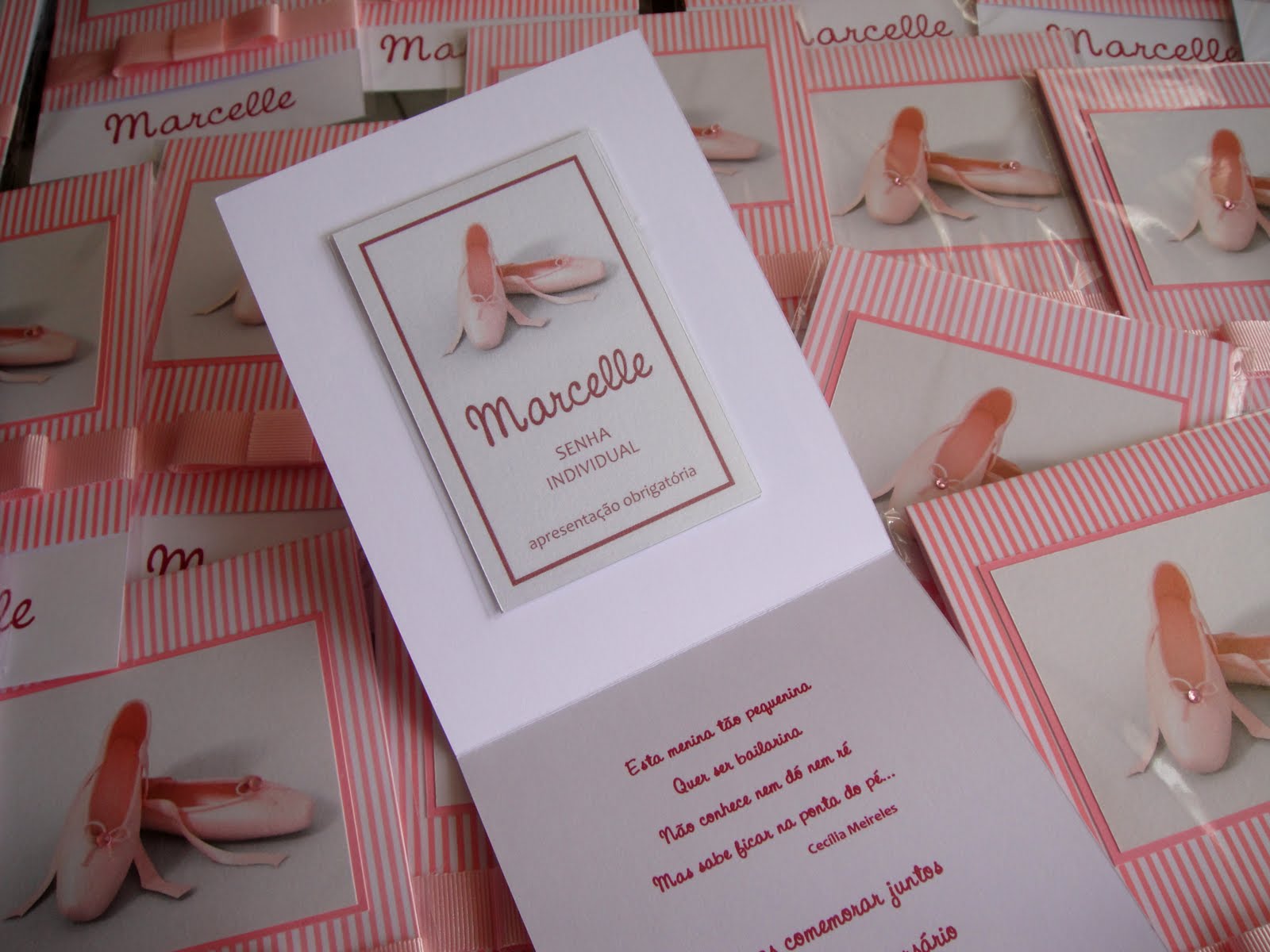 Personalizando Festa: Convite Bailarina