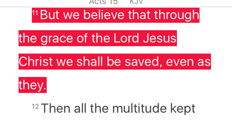 Gospel Wednesday: Acts Chapter 15: Grace of the Lord Jesus Christ