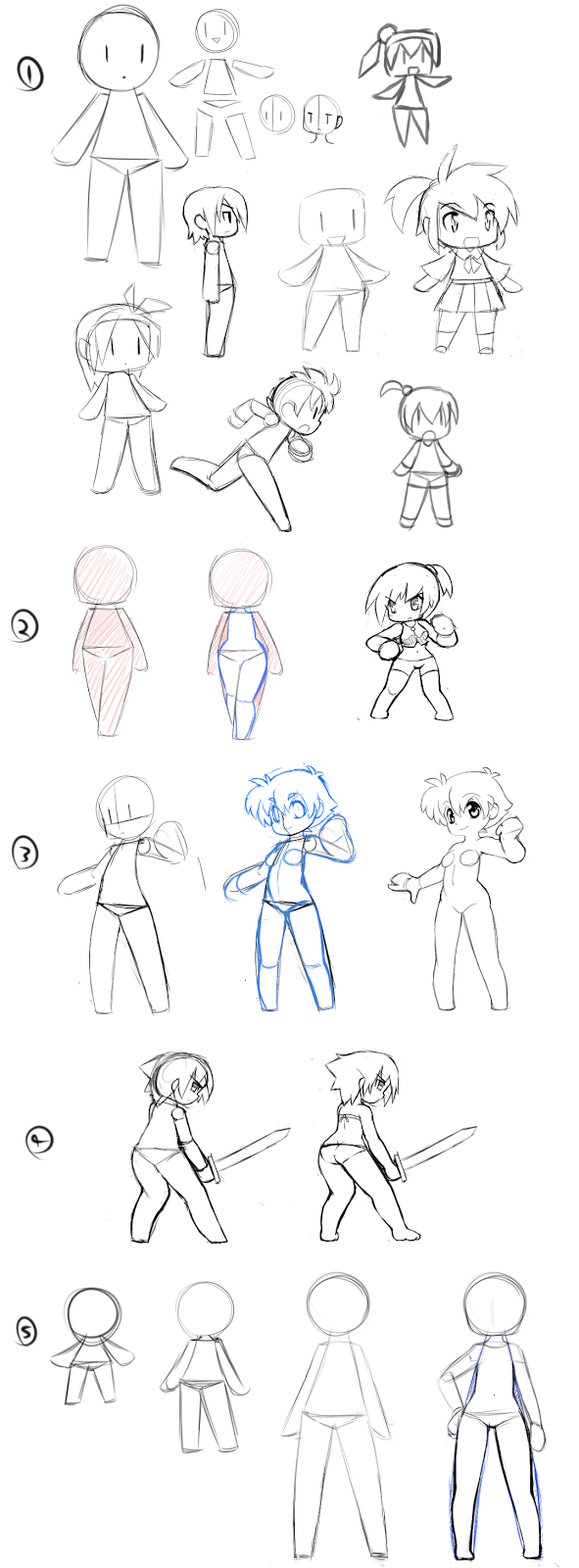 Kyrieru: Basic character/sprite shapes.