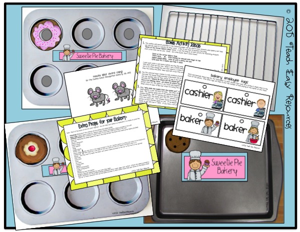 Teach Easy Resources: Bakery Dramatic Play Center for Preschool or ...