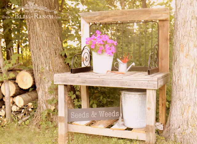 Bliss Ranch: Rustic Potting Bench