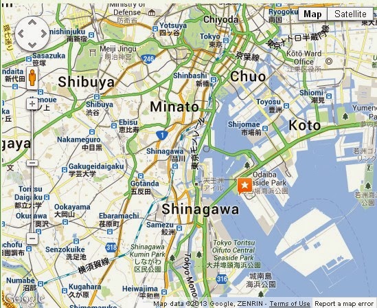 Detail Odaiba Tokyo Location Map