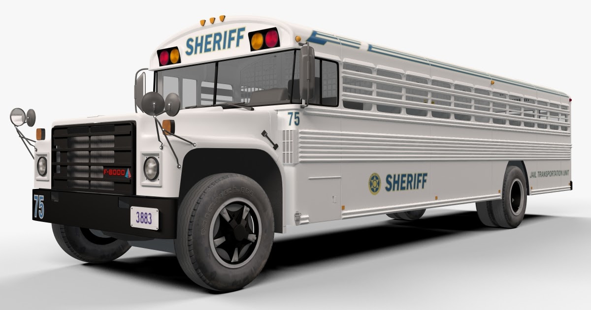 Finest 3D Content: Prison Bus - Rigged 3D model