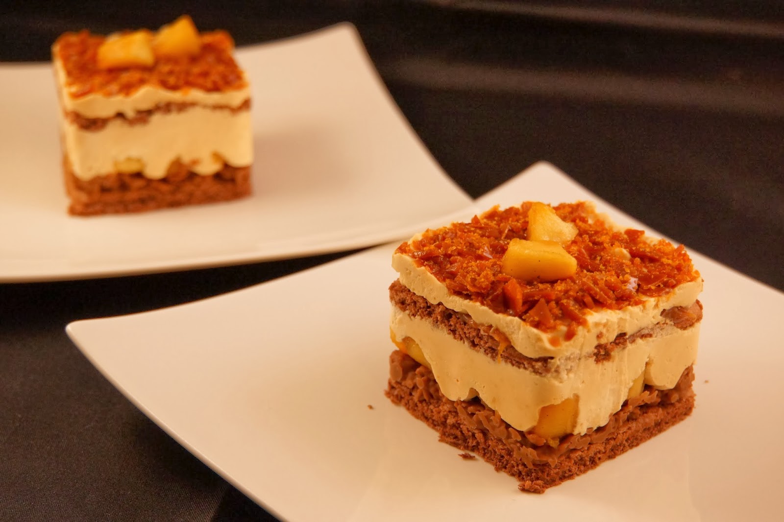 Entremet pomme-caramel