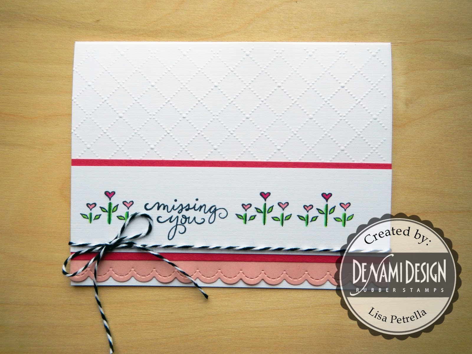 DeNami Design Blog: Missing You Heart Flower Card