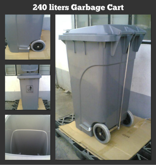 GARBAGE CART - 240 LITERS/60 GALS - JANITORIAL AND OFFICE SUPPLIES