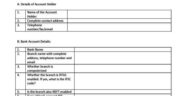 CGHS: Mandate Form for Individuals for ECS Facility for receiving Payment