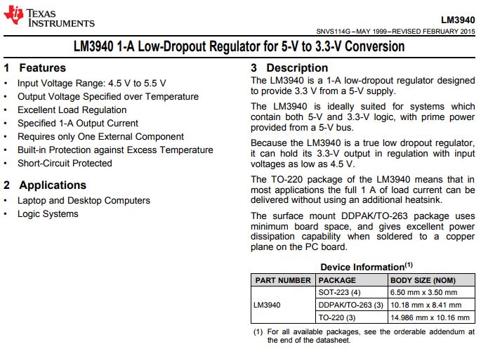Blog of Wei-Hsiung Huang: LDO - LM317, LM1086, LM3940, LM1117, HT73xx-1 ...