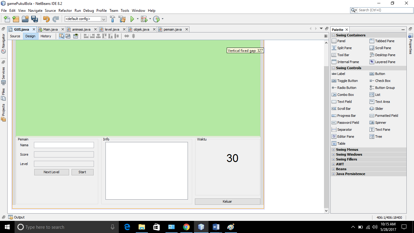 GagaKreatif: Contoh Game Sederhana Dengan JAVA ( PUKUL BOLA )