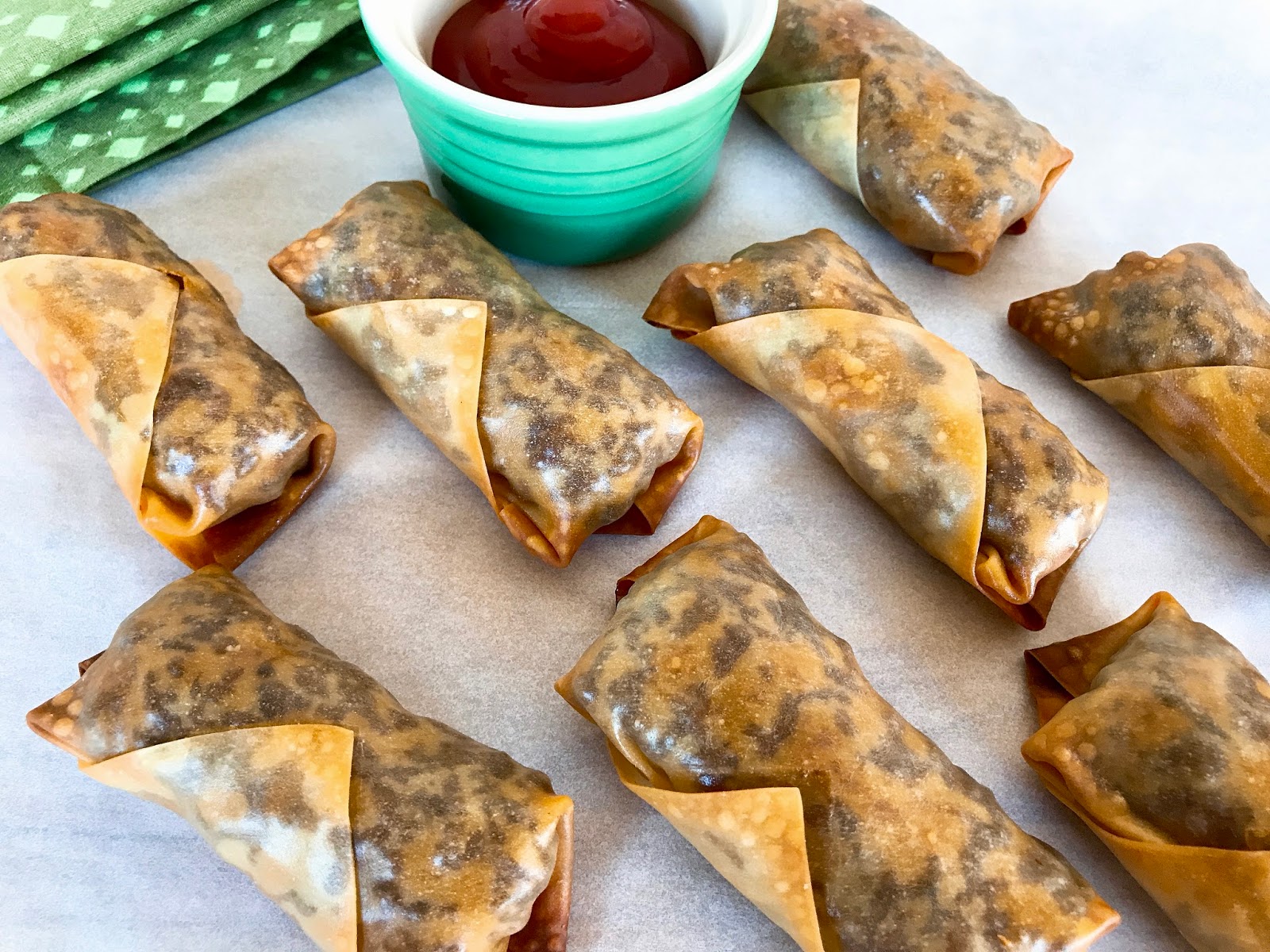 Cheeseburger Egg Rolls