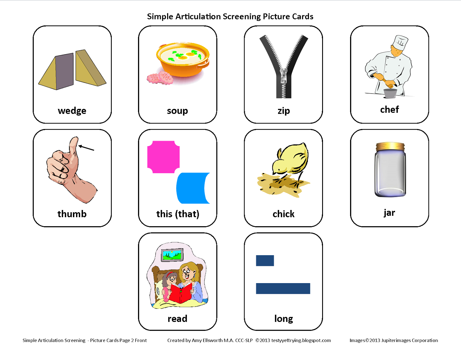 Testy yet trying: Free Simple Articulation Screening Tool
