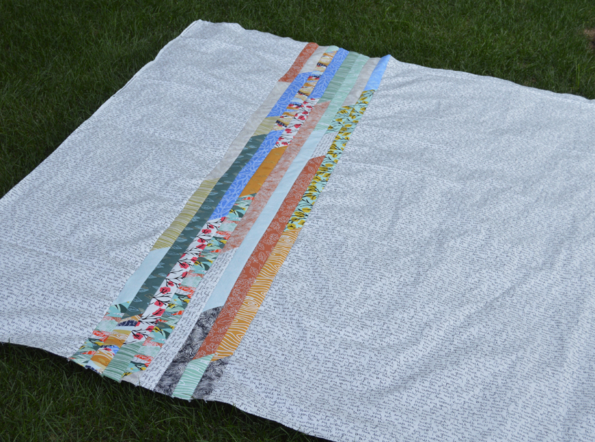 Inspired by Fabric: Summer of Sewing: Sew Many Strips Quilt Back