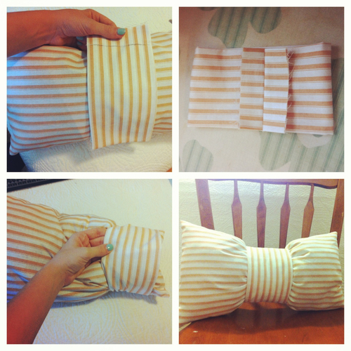 L.M. Sewing: Bow Pillow Tutorial