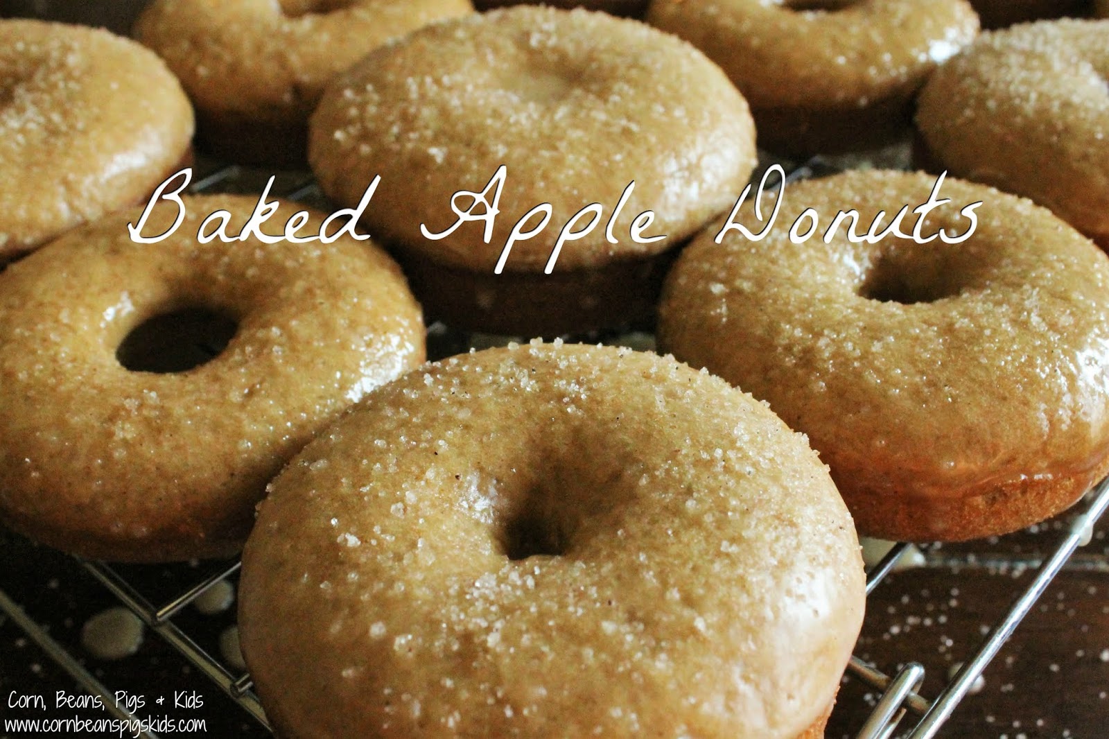 Corn, Beans, Pigs and Kids: Baked Apple Donuts