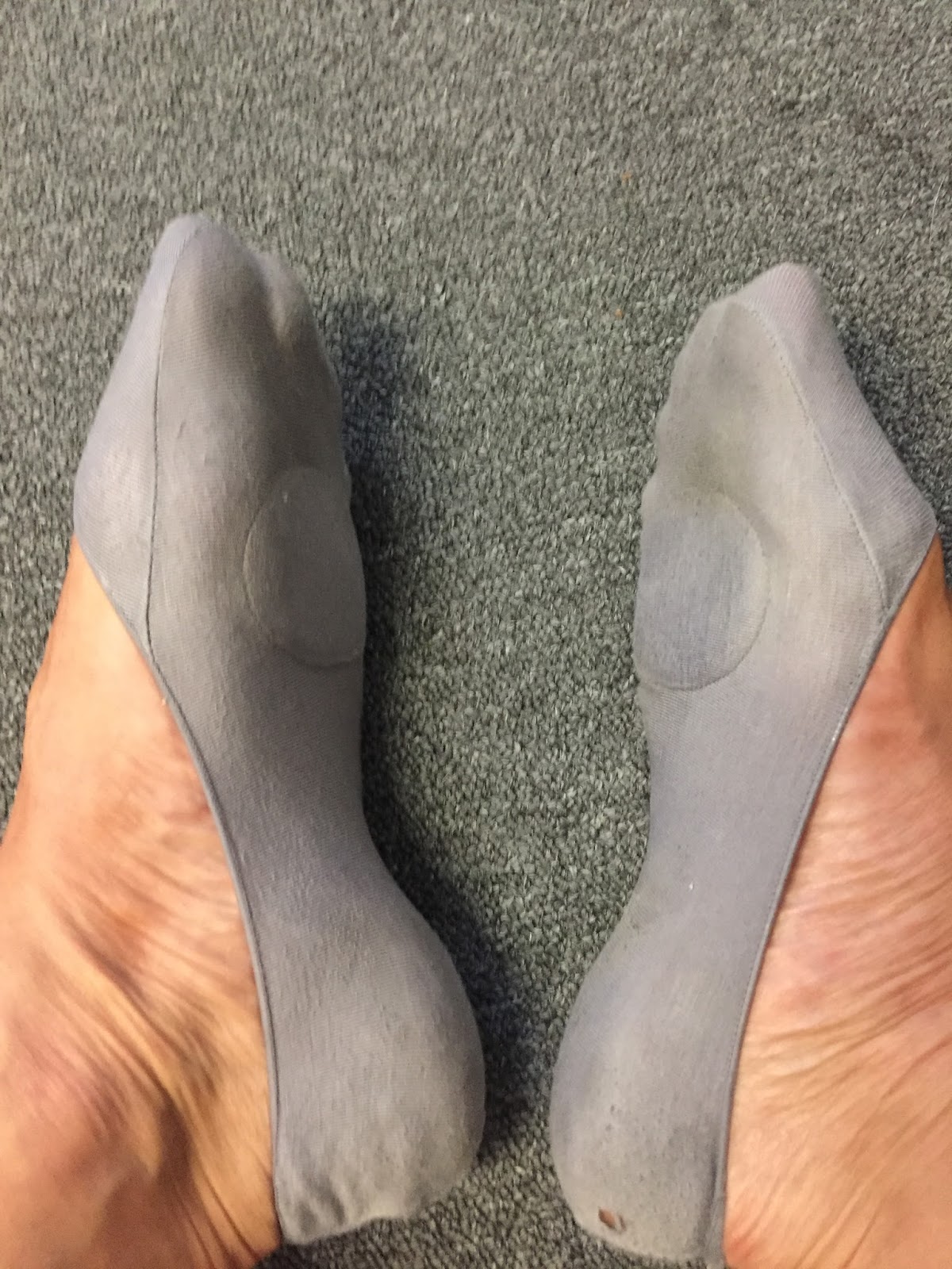 Briddys Feet: Off to ballet straight from work in really trashed black ...