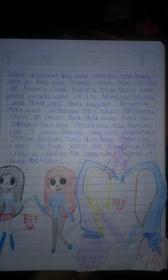 Elia Veneranda Duarte Rodriguez: Cartoon narrative text