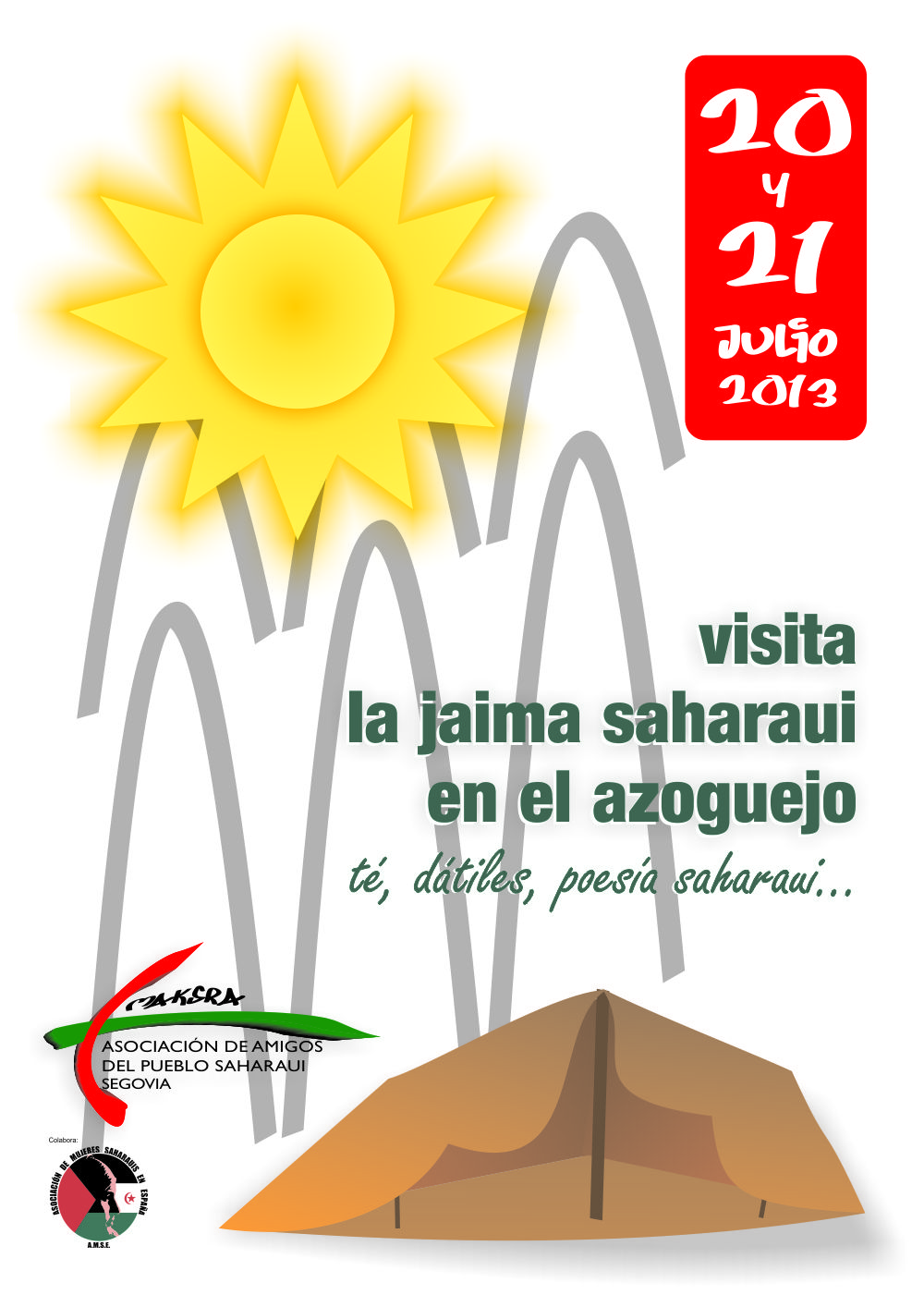 FORO SOCIAL SEGOVIA: JAIMA SAHARAUI JUNTO AL ACUEDUCTO