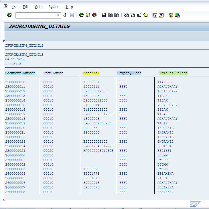 SAP ABAP TUTORIAL: Classical Report of Multiple Tables