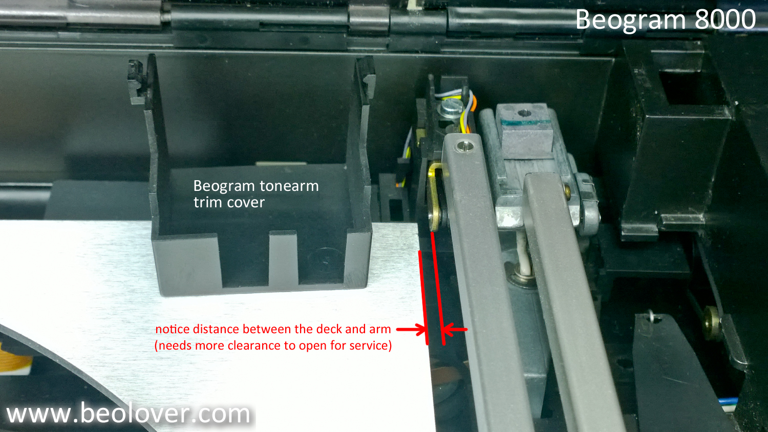 beolover: Beogram 8000: Opening the Beogram to Service Position