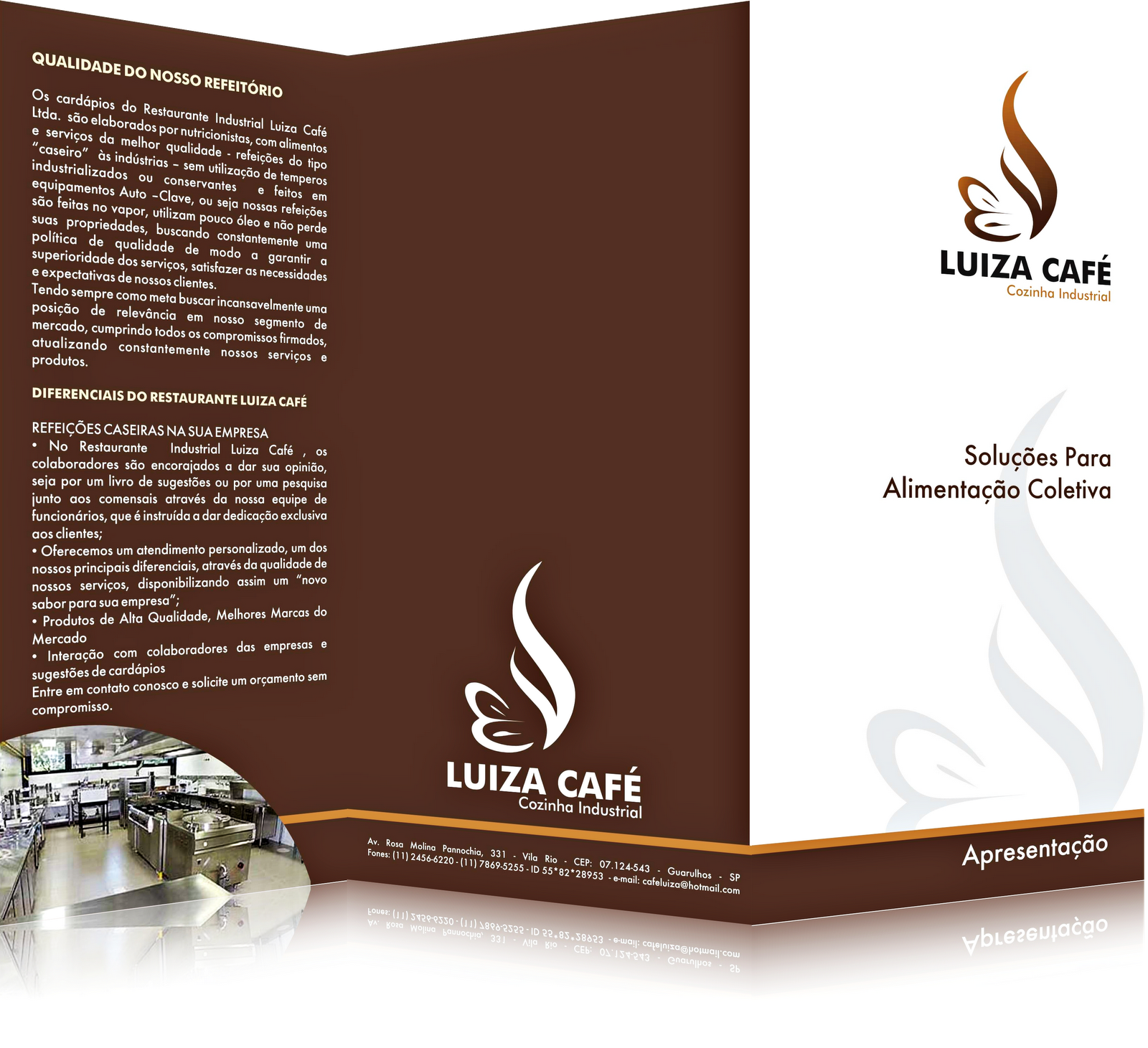 Marcio Designer: Folder A4 - 2 Dobras | Café Luiza