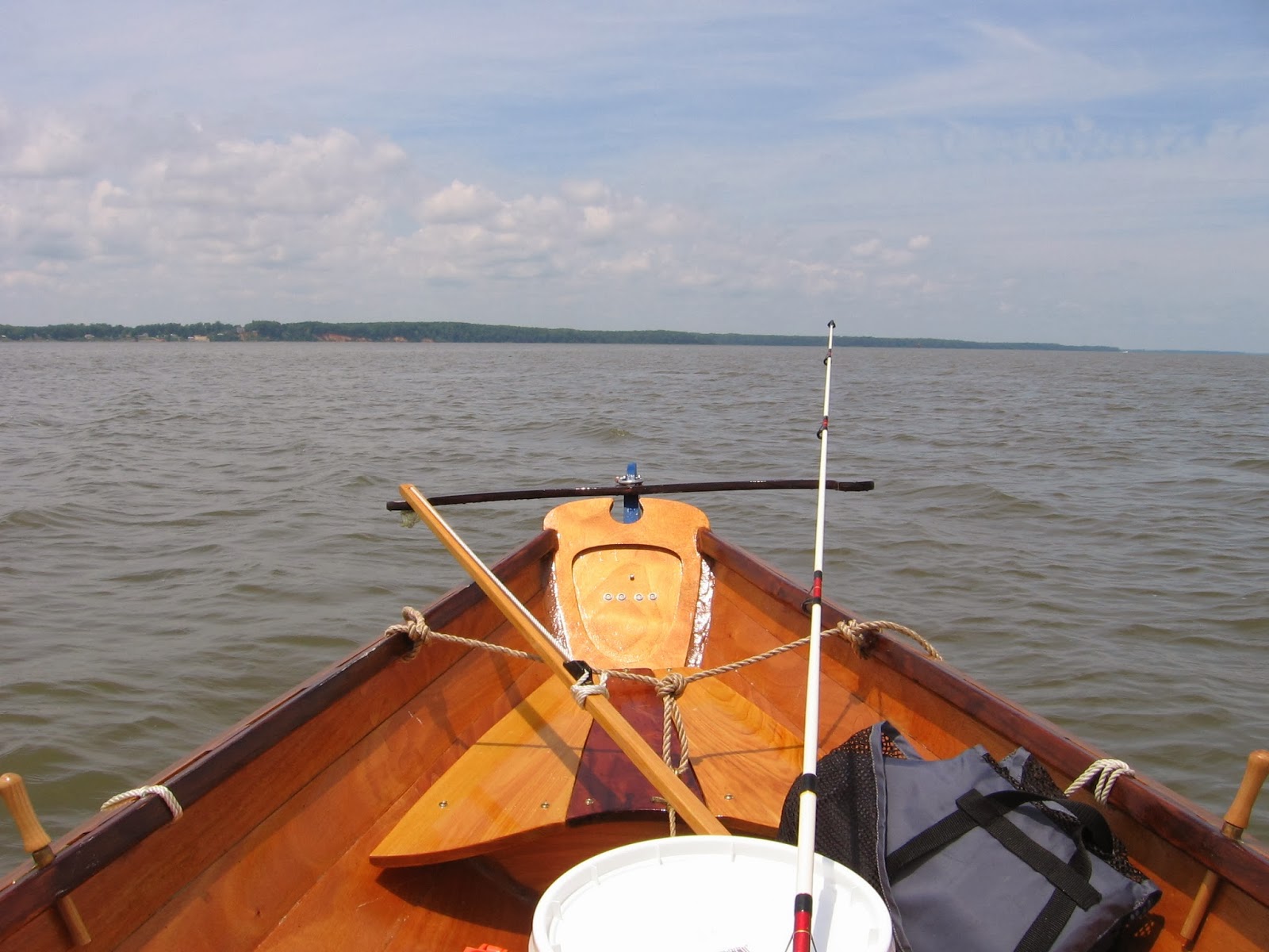 Blue Heron Northeaster Dory: Fishing from Northeaster Dory.