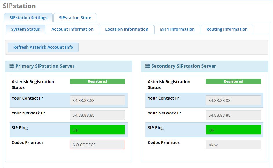 SIPstation - No audio or sound on external calls