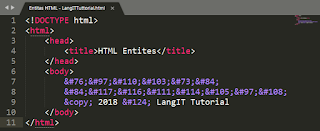 Cara Membuat Simbol-Simbol di HTML Menggunakan Entitas HTML (HTML Entities) - LangIT Tutorial