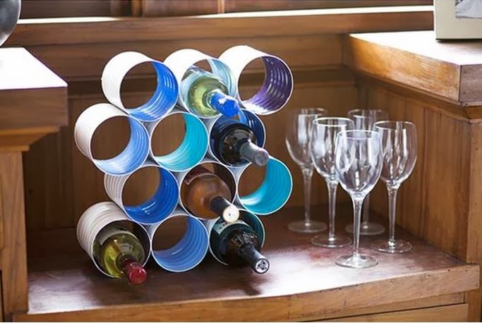 Reuse the Cans, DIY Wine Bottle Stand - The Idea King