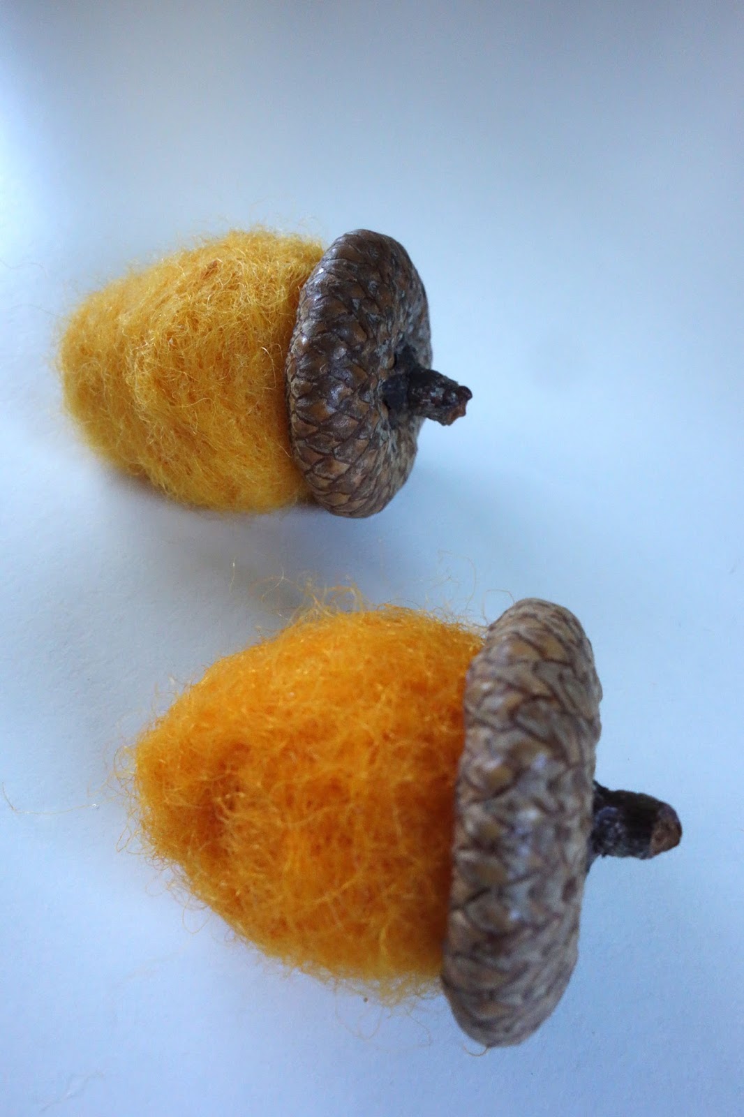 blah to TADA!: A Needle-felted Acorn