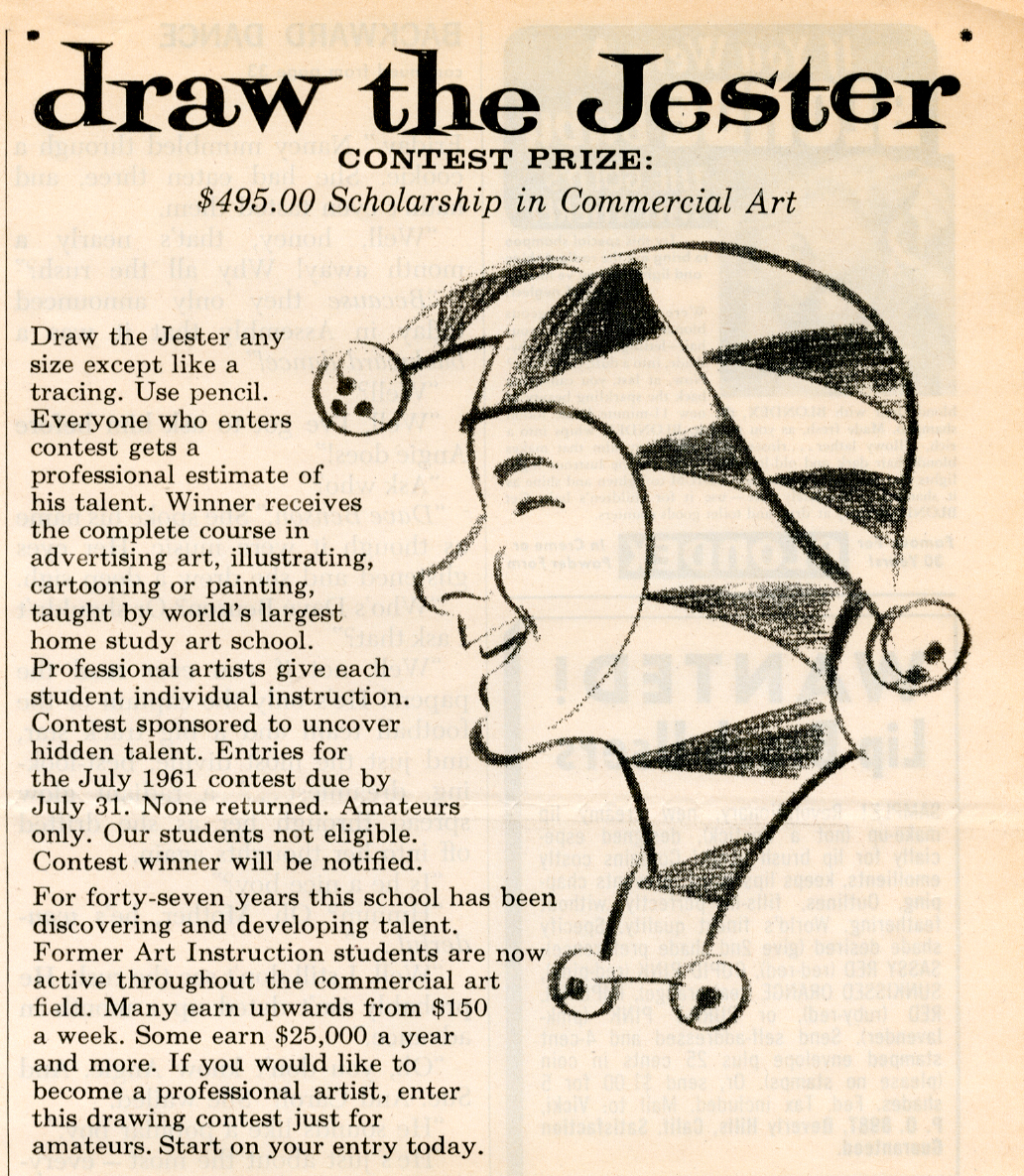 Mitch O'Connell: "Draw Me!" The Classic Ads of Art Instruction Inc.!