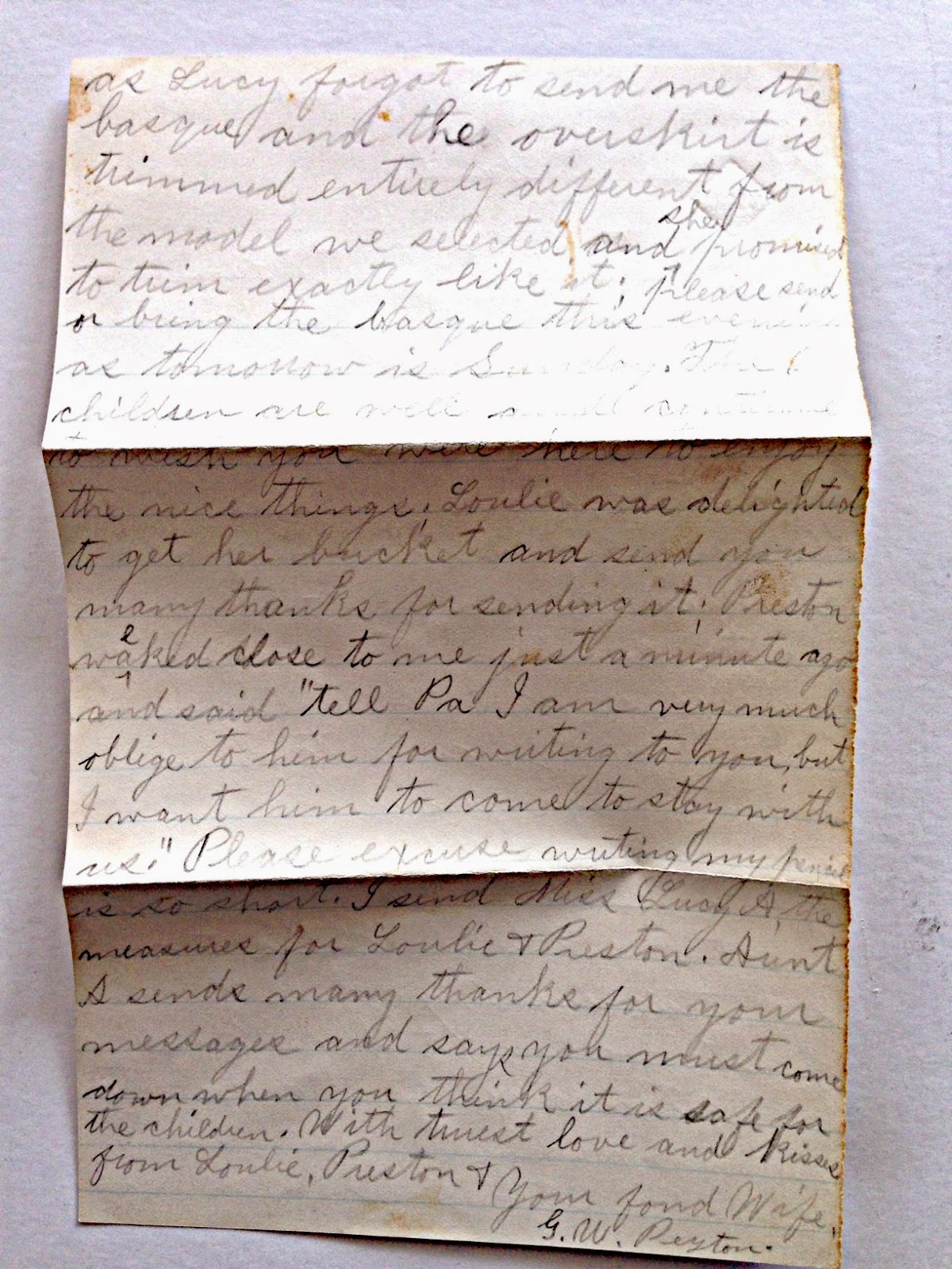 The Lost Art of Letter Writing...Revived!: Letters As History: 1885