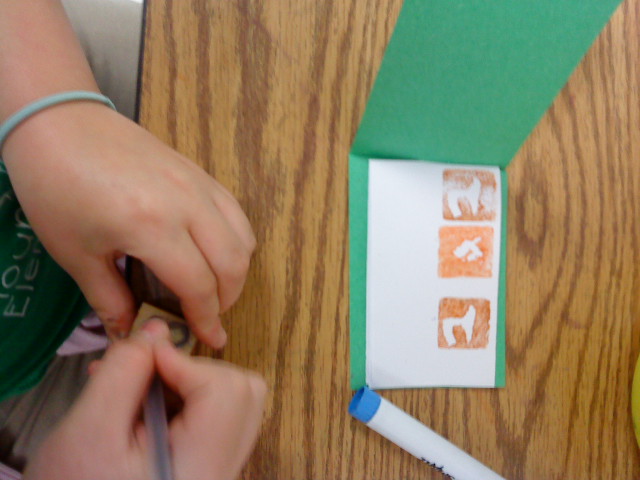 ChumleyScobey Art Room: Eraser Block Prints - 3rd Grade Art Club