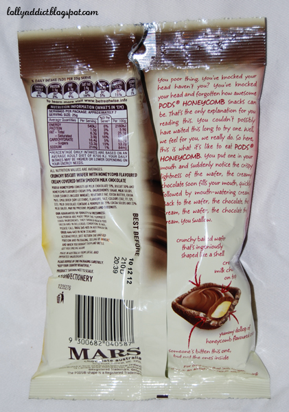 Lolly Addict - Australian Confectionery Reviews: Mars Pods Honeycomb Bites