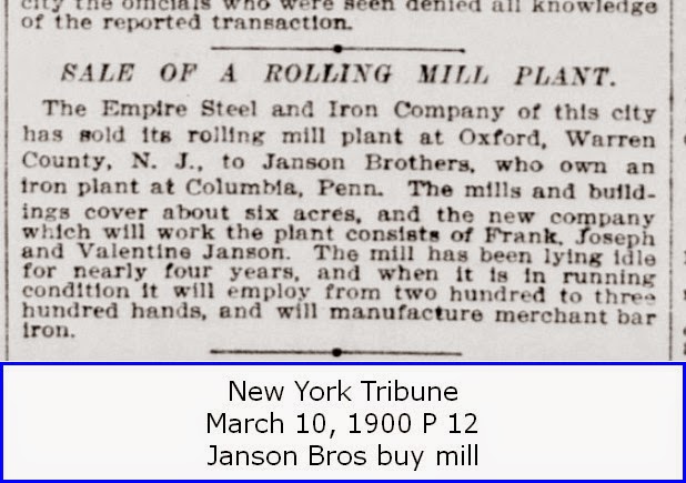 Janson: The Janson Steel and Iron Company