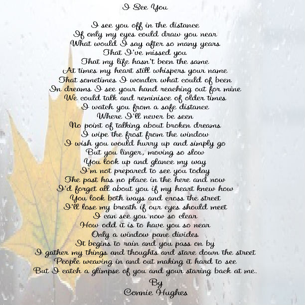 Connie's Spot© Crocheting, Crafting, Creating!: Poem: I See You©